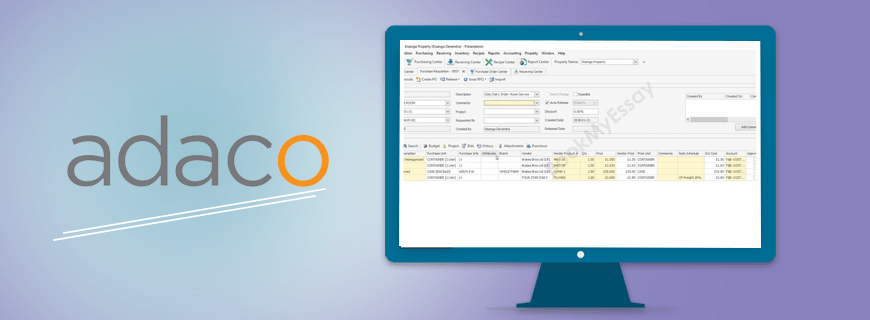 Best Adaco Assignment Help With Adaco Experts (Adaco Software)